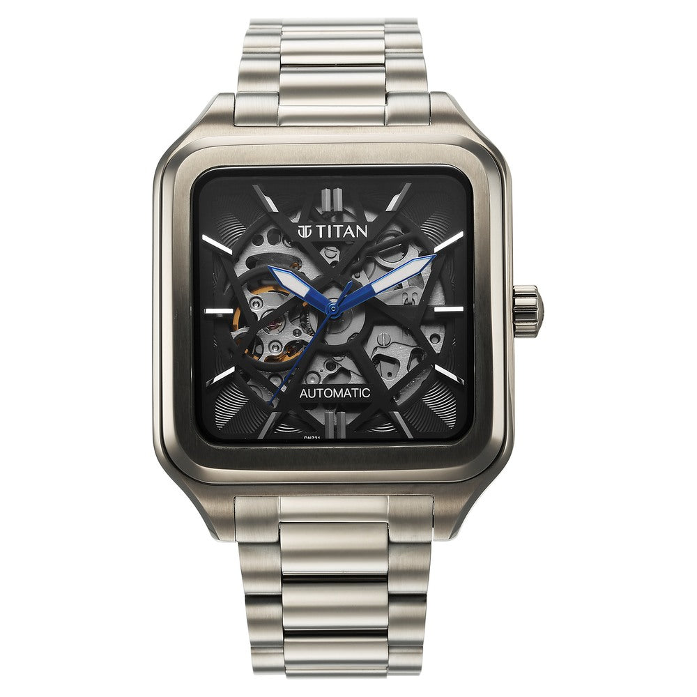 Titan Shaped Automatics Anthracite Dial Automatic Stainless Steel Stra