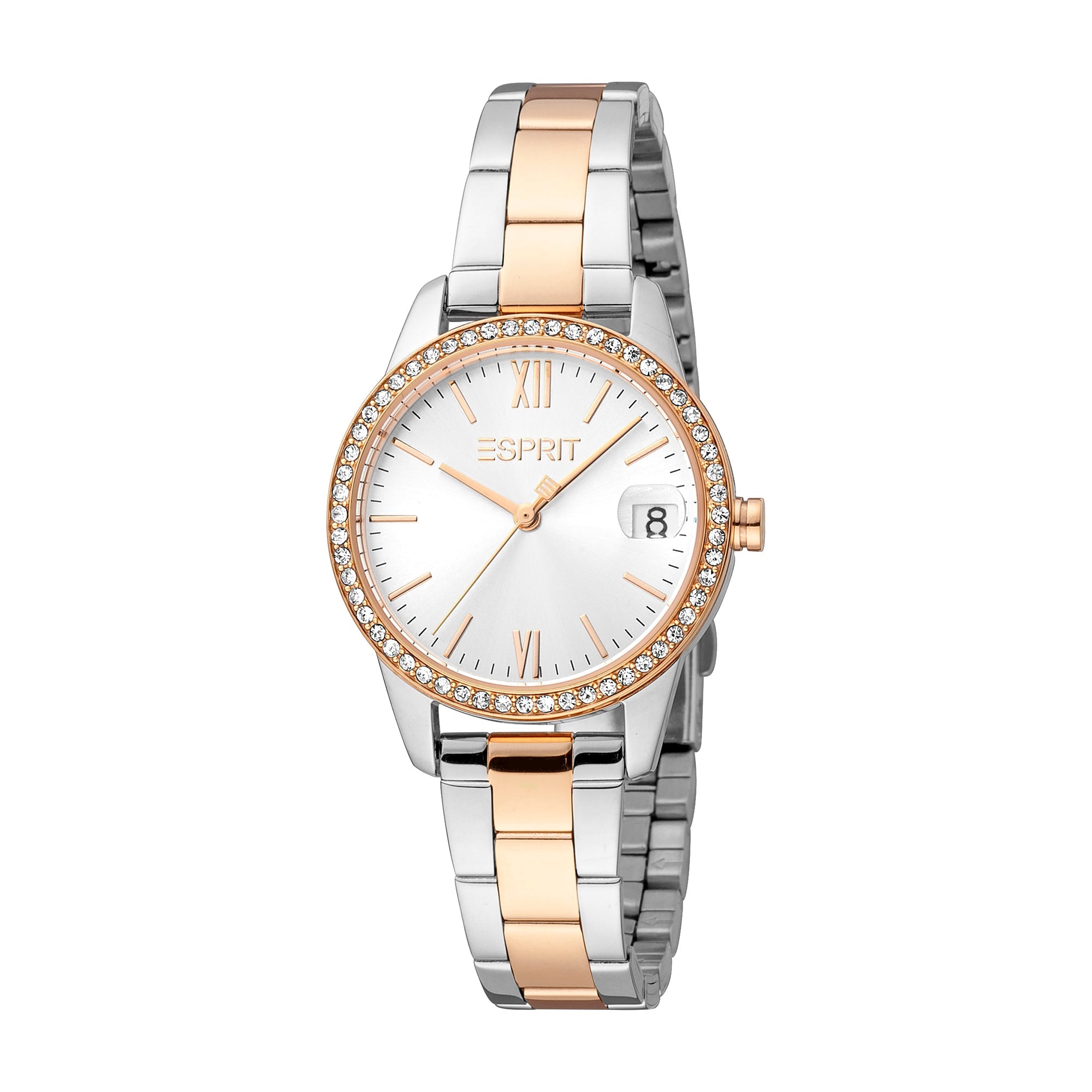 Esprit Women's Wind Glam Fashion Quartz Two Tone Silver & Rose Gold Wa