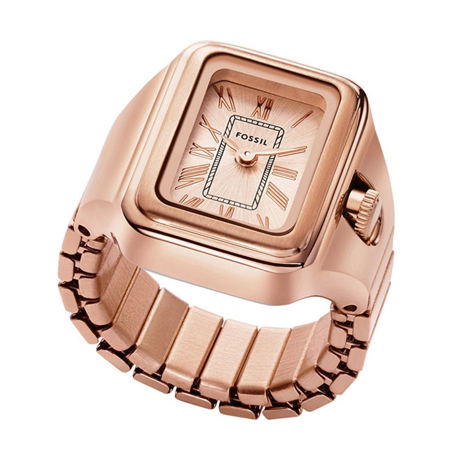 Fossil Raquel Women's Watch Ring Rose Gold Stainless Steel Women's Wat