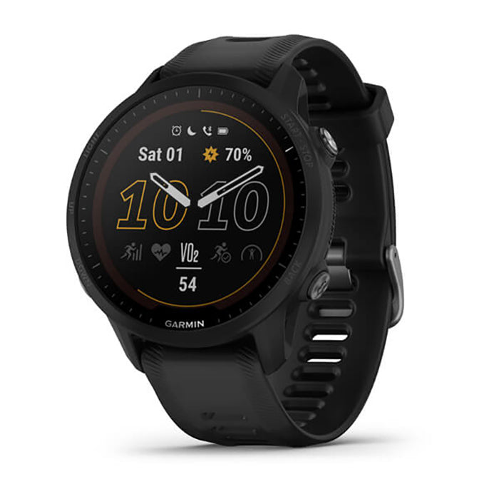 Garmin Forerunner 955 Solar Black Silicone Band Full Display Watch - 0
