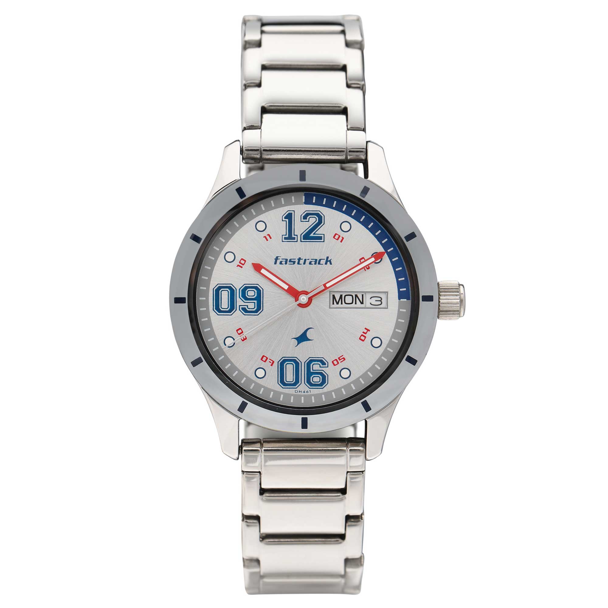 Fastrack Watch with Silver Stainless Steel Strap for Girls 6078SM10